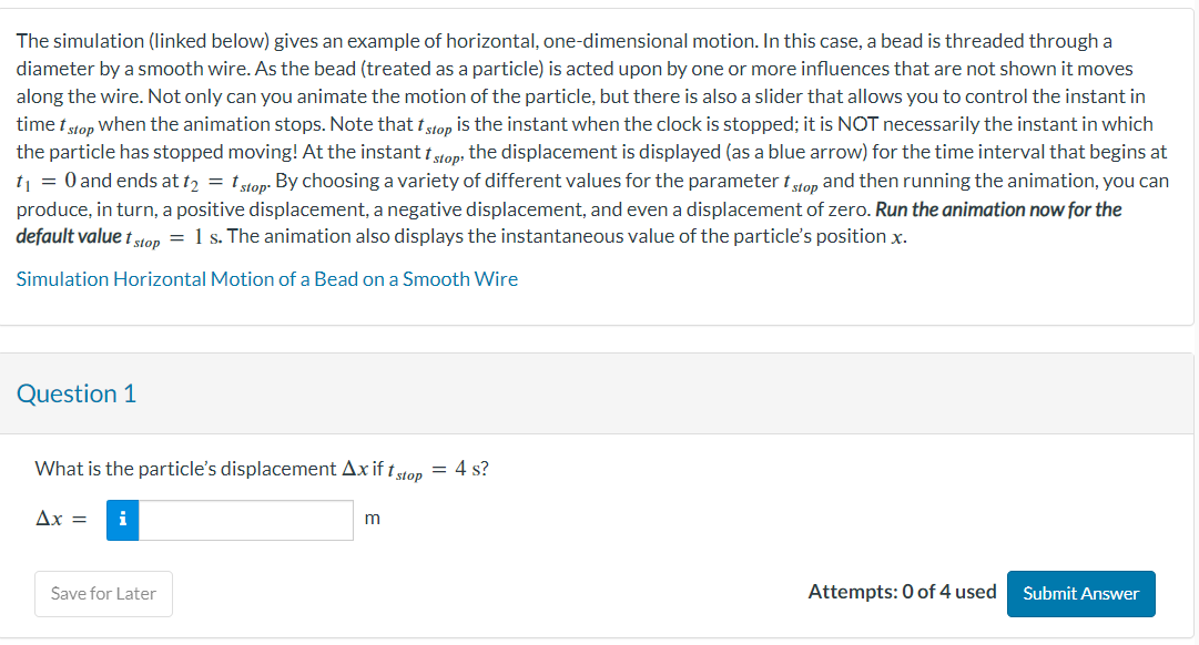 The simulation (linked below) ﻿gives an example of | Chegg.com