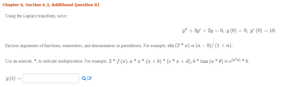 Solved Chapter 6, Section 6.3, Additional Question 01 Using | Chegg.com