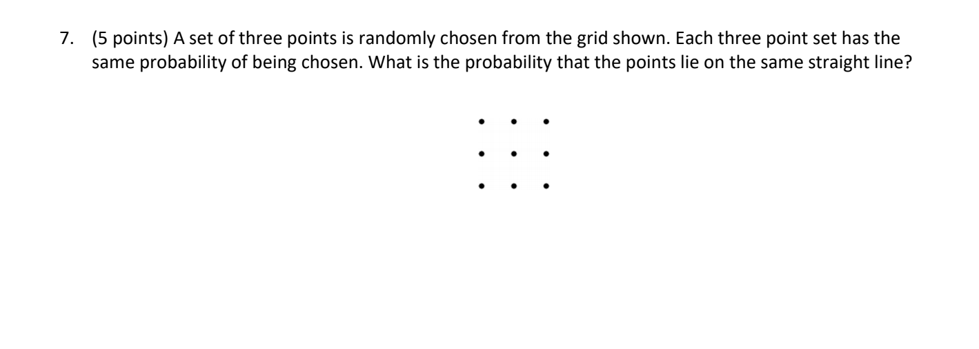 Solved A set of three points is randomly chosen from the | Chegg.com