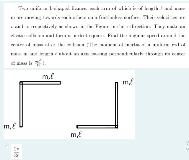 Solved Two uniform L-shaped frames, each arm of which is of | Chegg.com