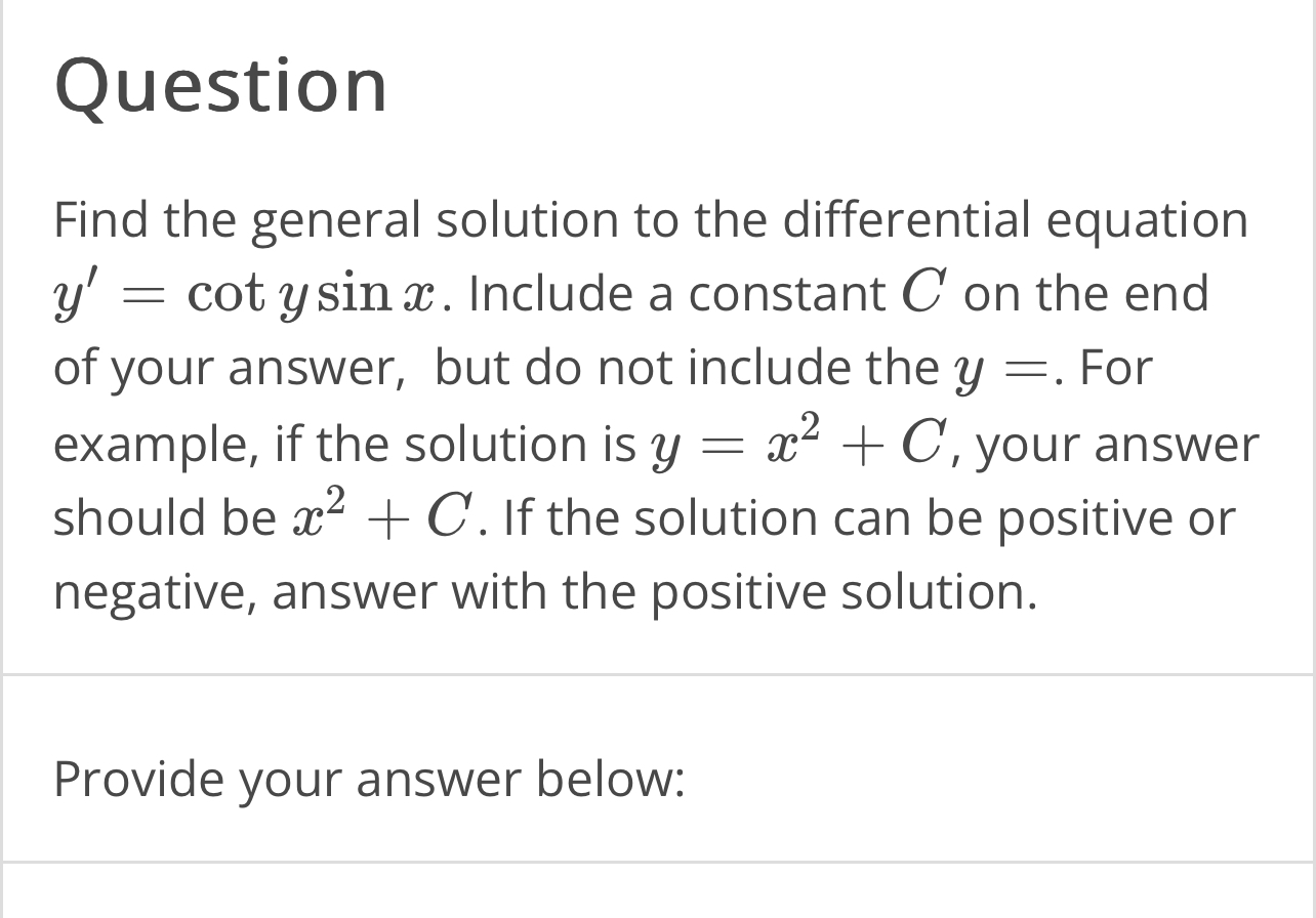 Solved Find the general solution to the differential | Chegg.com
