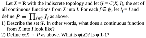Solved Let X=R with the indiscrete topology and let | Chegg.com
