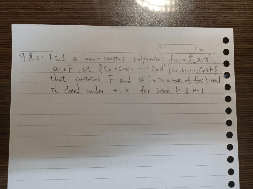 Solved if z= Find a non-constant polynomial f(x)=∑1=0naixi, | Chegg.com