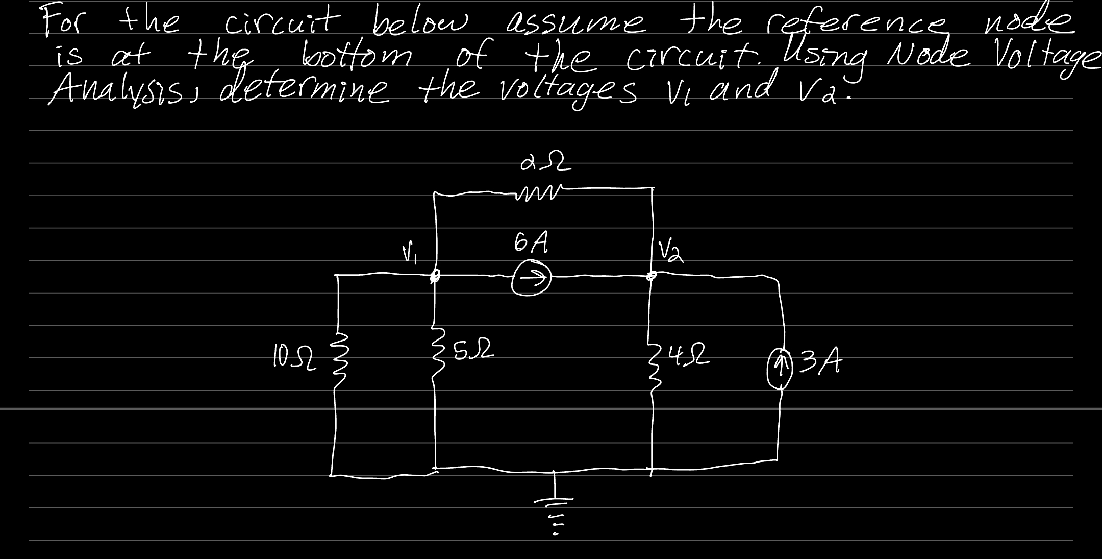 Solved For the circuit below assume the reference node is at | Chegg.com