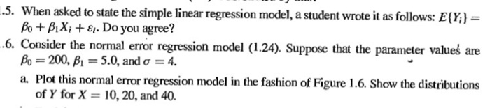 Solved .5. When asked to state the simple linear regression | Chegg.com