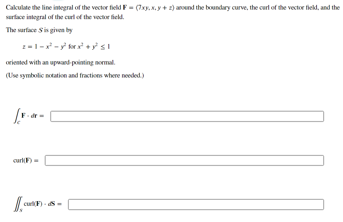 Solved Calculate the line integral of the vector field | Chegg.com