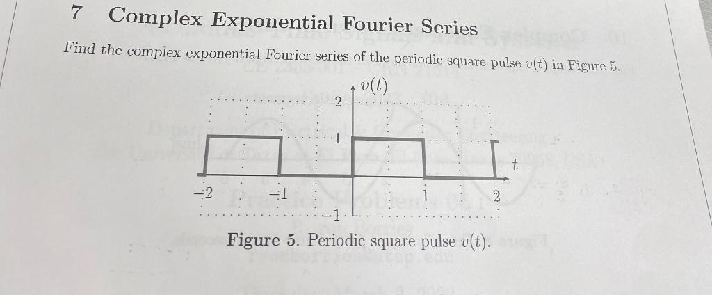 Solved 7 Complex Exponential Fourier Series Find the complex | Chegg.com
