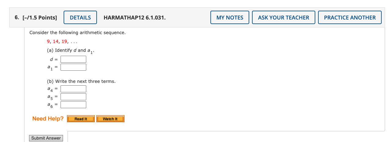 Solved Consider the following arithmetic sequence. 9,14,19,… | Chegg.com