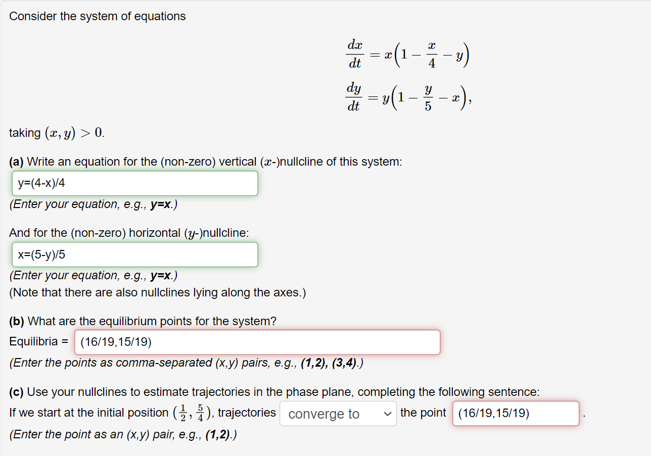 Solved Consider the system of equations | Chegg.com