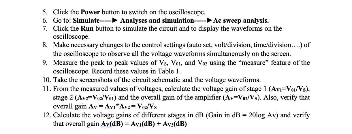 Solved Task 1: Measurement of voltage gain. 1. Open multisim | Chegg.com