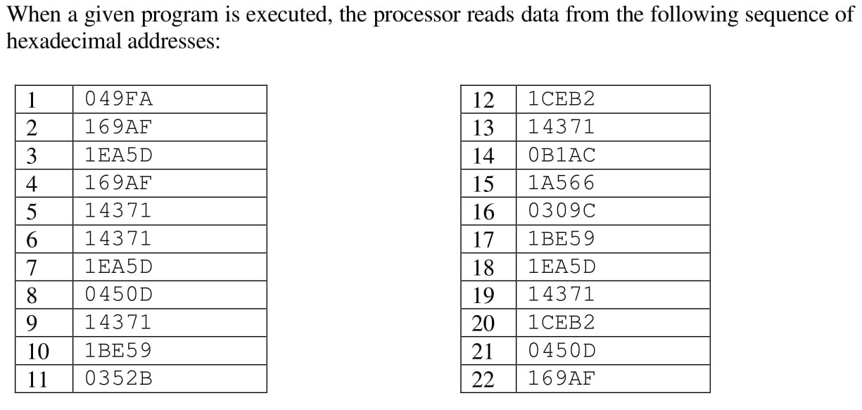 When a given program is executed, the processor reads | Chegg.com