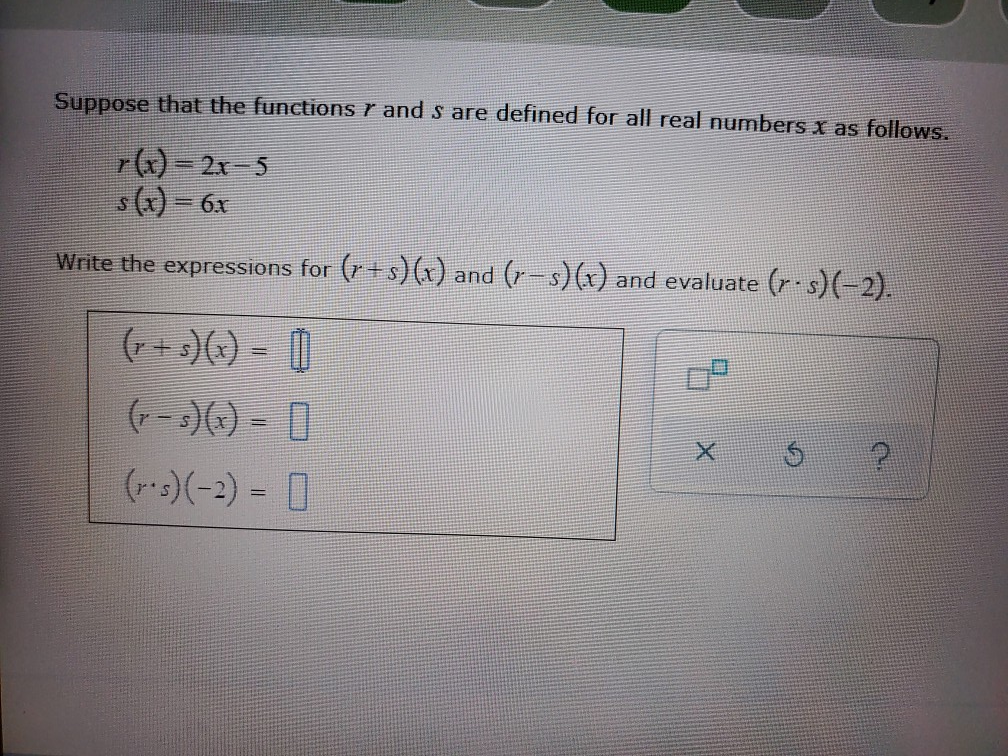 Solved Suppose That The Functions R And S Are Defined For