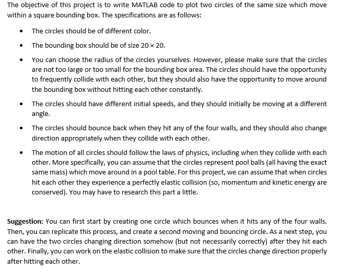 Solved The objective of this project is to write MATLAB code | Chegg.com