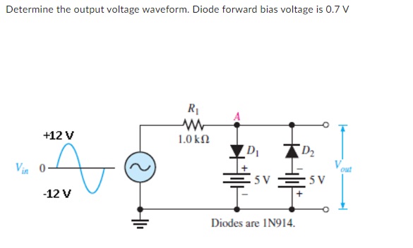 Solved Determine the output voltage waveform. Diode forward | Chegg.com