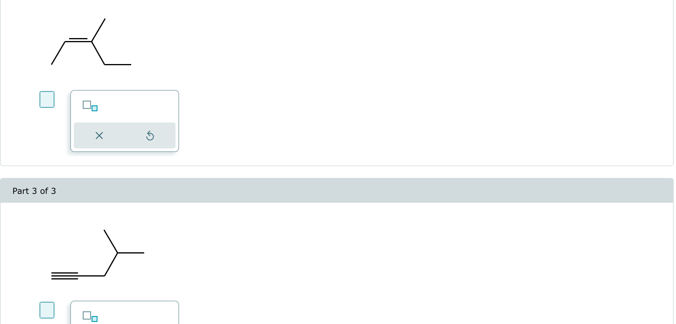 Solved Provide the molecular formula for each of the | Chegg.com