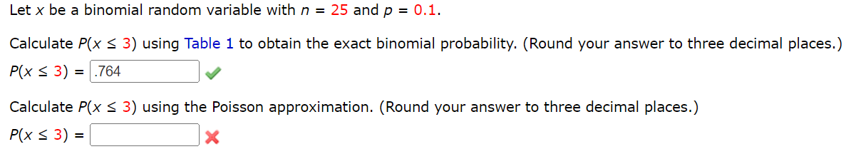 Solved Let x be a binomial random variable with n=25 and | Chegg.com