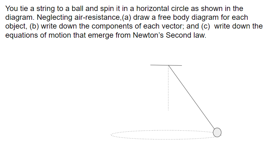Solved You tie a string to a ball and spin it in a | Chegg.com