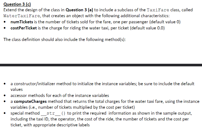 Solved Question 3 (a) Design and implement a class called | Chegg.com