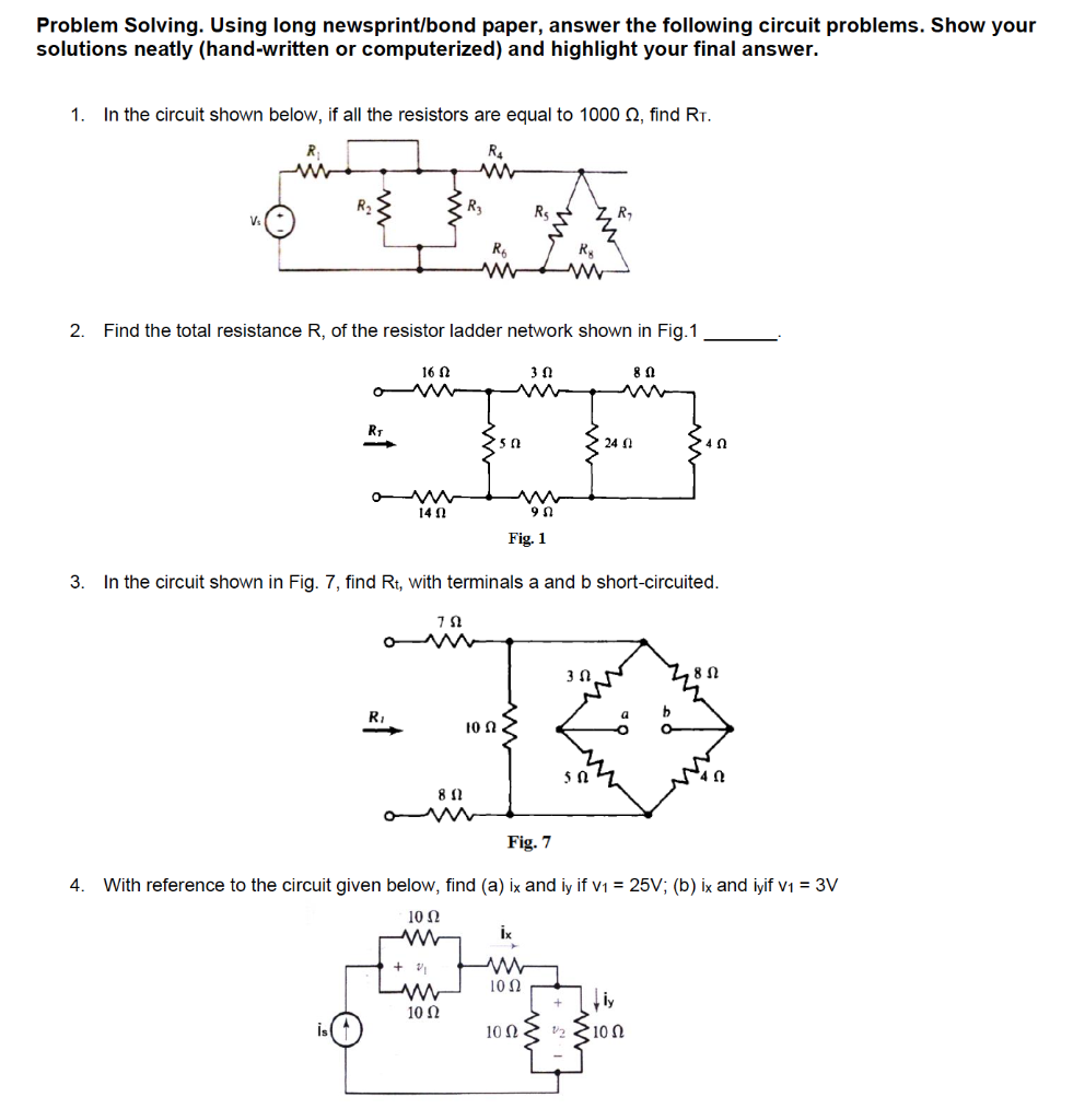 Solved Problem Solving. Using long newsprint/bond paper, | Chegg.com