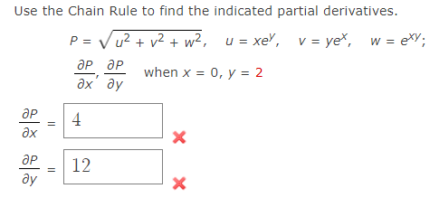 Solved Use the Chain Rule to find the indicated partial | Chegg.com