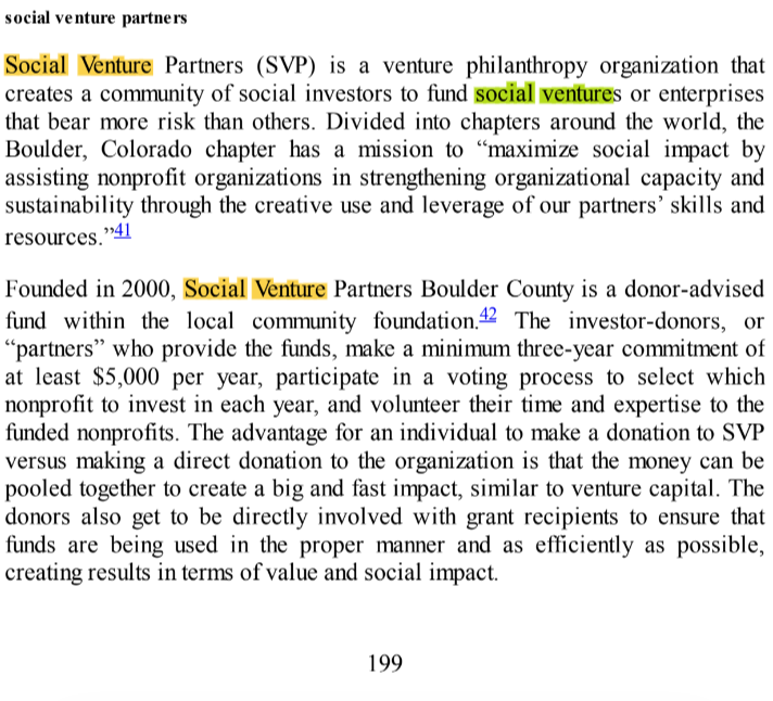 Solved Social Venture Partners (SVP) is a venture | Chegg.com