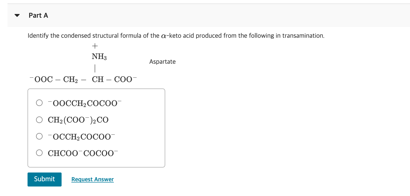 Solved Draw the condensed structural formula of the αα-keto | Chegg.com