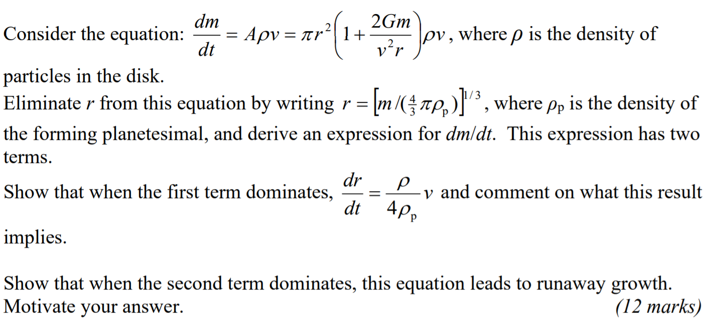 Solved 2 = 3 r = 9 dm 2Gm Consider the equation: Apv = | Chegg.com