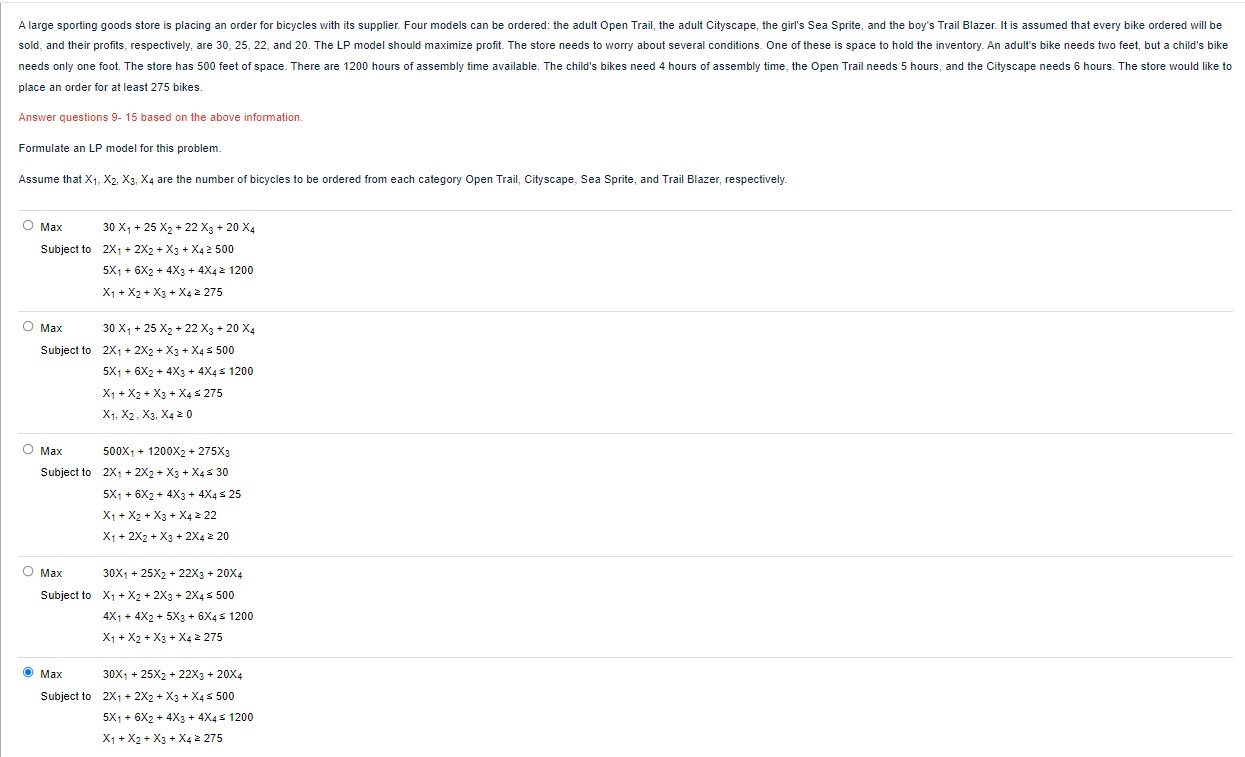 Solved Solve your model with any computer package available | Chegg.com