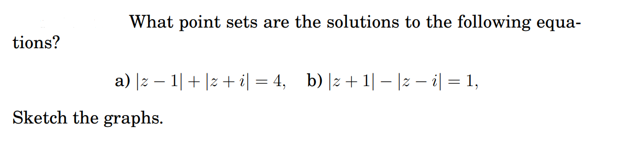 Solved What point sets are the solutions to the following | Chegg.com