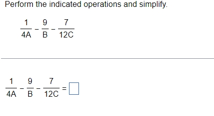 Solved Perform the indicated operations and simplify. 4 A1− | Chegg.com