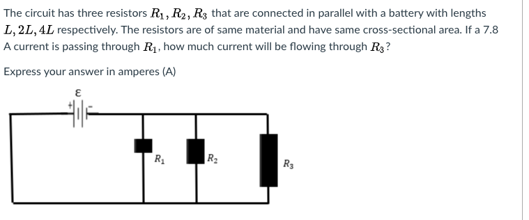 Solved The circuit has three resistors R1, R2, R3 that are | Chegg.com