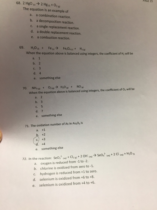 Solved 2 HgO_(s) rightarrow 2 Hg_(l) + O_2(g) The equation | Chegg.com