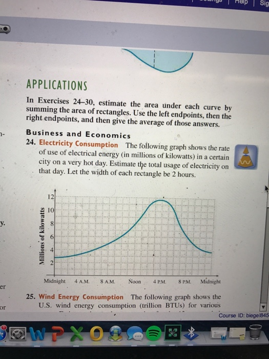 Solved Estimate the area under each curve by summing the | Chegg.com