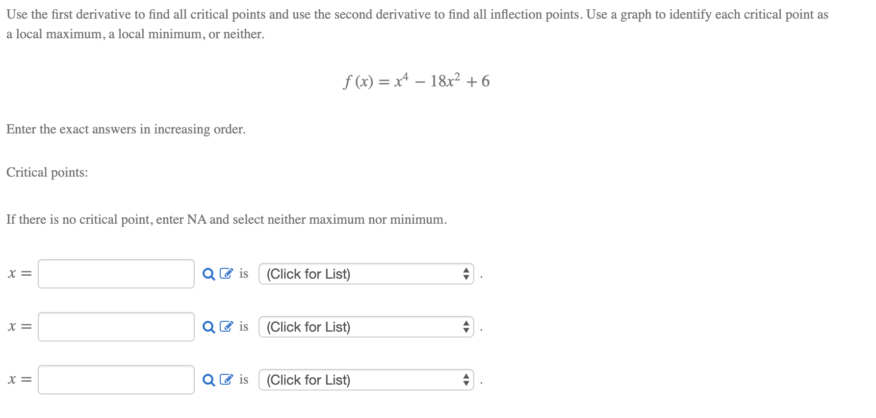 Solved Use the first derivative to find all critical points | Chegg.com