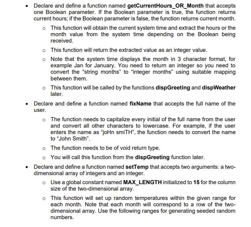 Declare and define a function named | Chegg.com