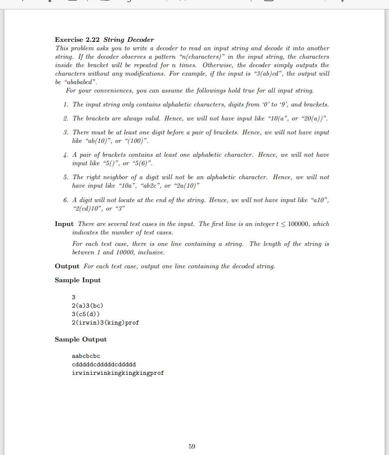Solved Exercise 2 22 String Decoder This Problem Asks You To