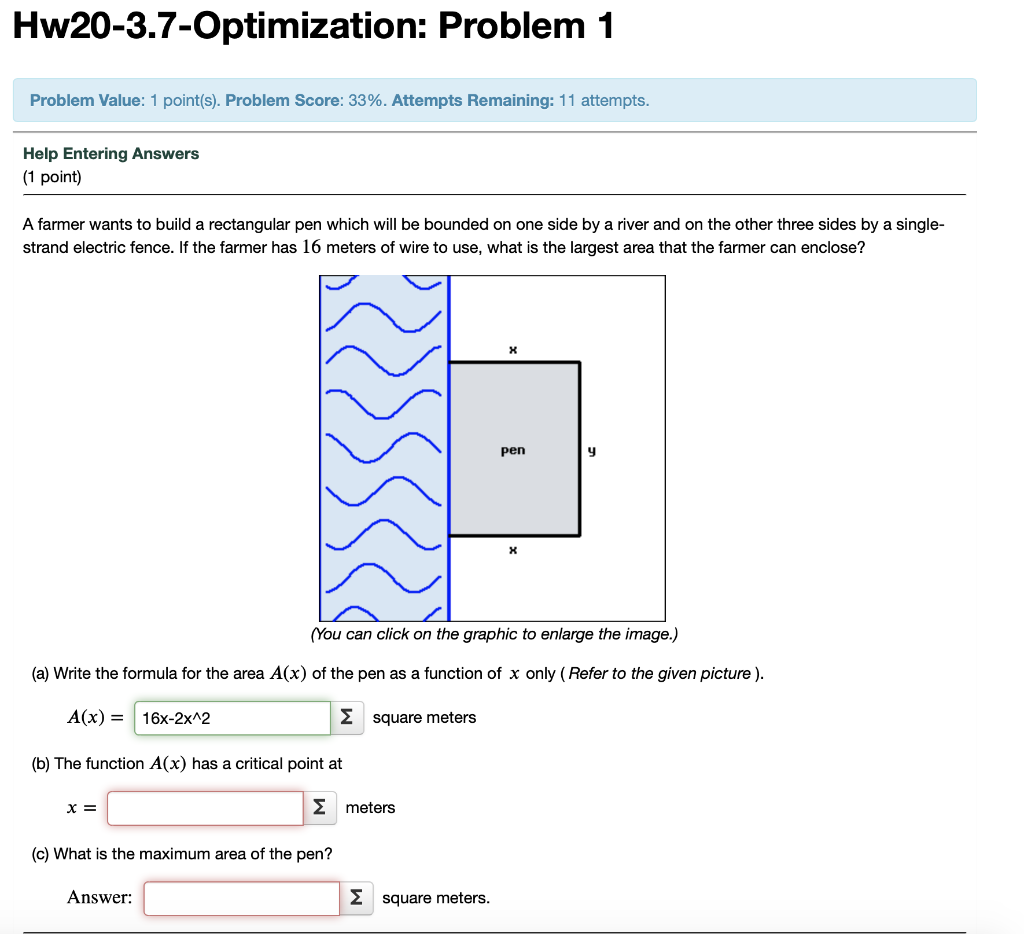 Solved Hw20-3.7-Optimization: Problem 1 Problem Value: 1 | Chegg.com
