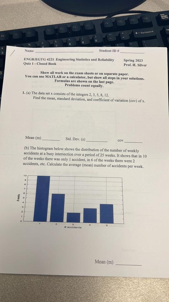 Solved ENGR/EGTG 4221 Engineering Statistics and Reliability | Chegg.com