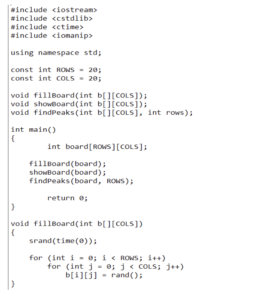 Solved 2. Write a program that randomly generates a 20 x 20 | Chegg.com