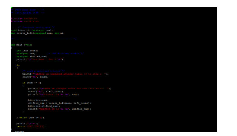 Solved PROBLEM Write a function that begins: int rotate_left | Chegg.com