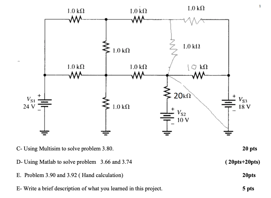Solved A - Draw the following circuit using Multisim and | Chegg.com