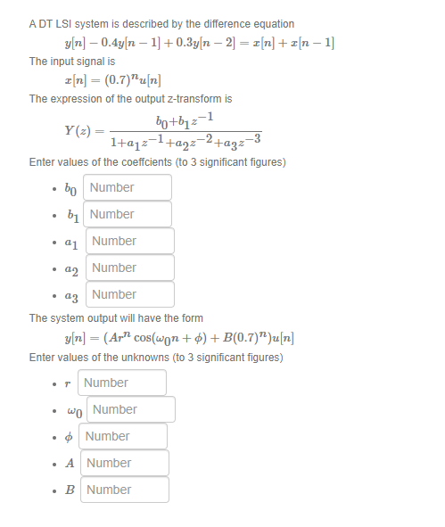 Solved ADT LSI system is described by the difference | Chegg.com