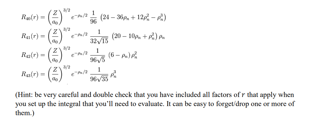 Solved Evaluate the expectation value of the radial position | Chegg.com