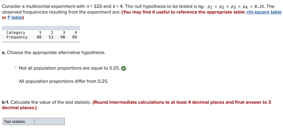 Solved Consider a multinomial experiment with n=280 and k= | Chegg.com