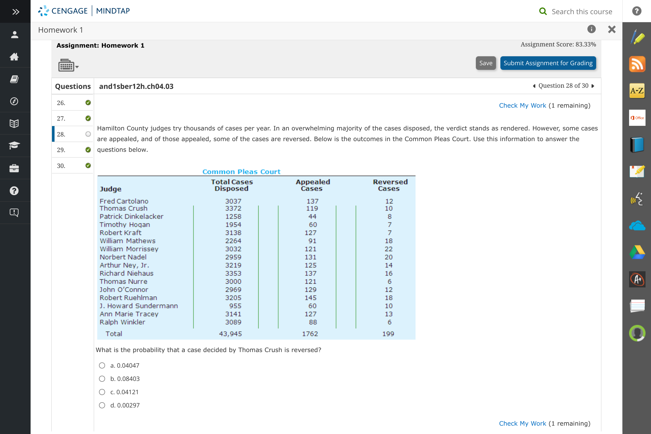 Solved Assignment: Homework 1 Assignment Score: 83.33% | Chegg.com