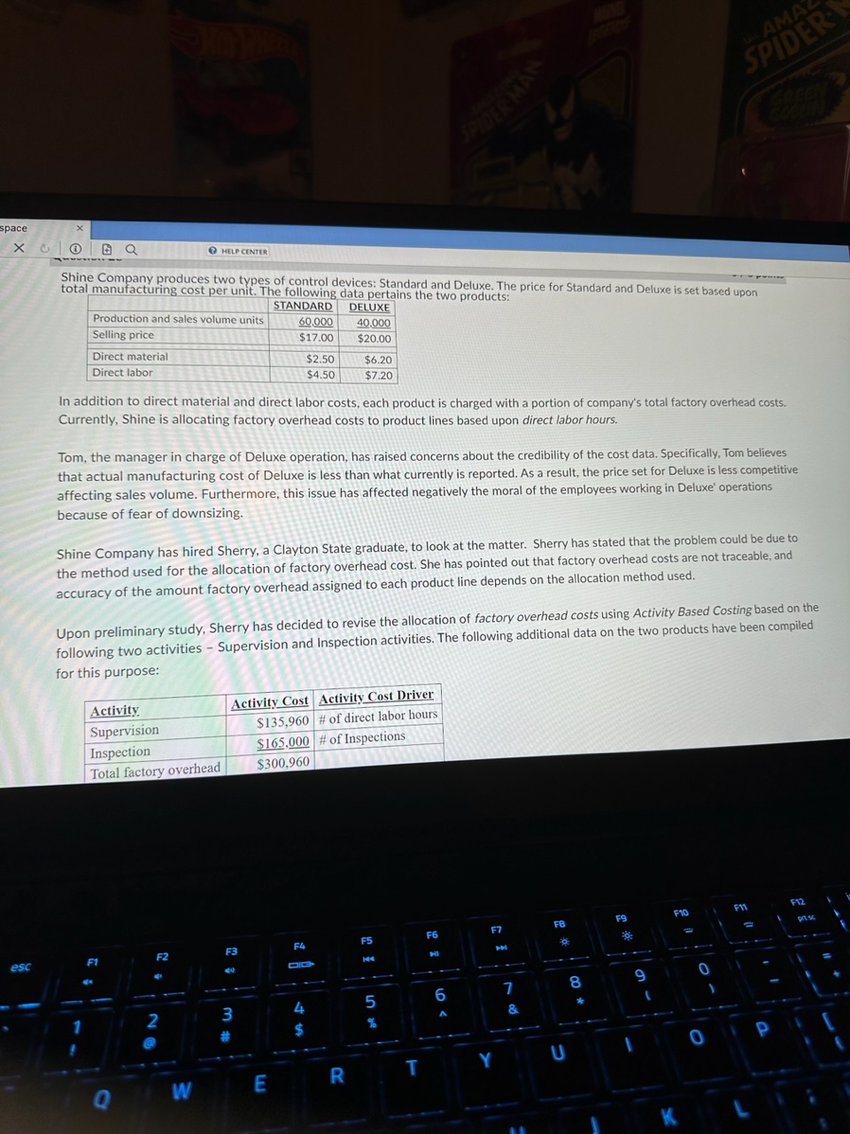 Solved Shine Company produces two types of control devices: | Chegg.com