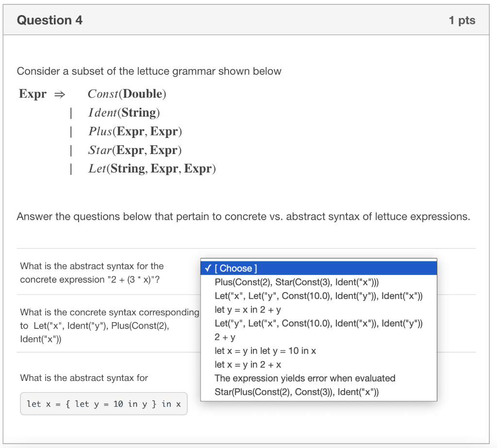 Solved Question 4 1 pts Consider a subset of the lettuce | Chegg.com
