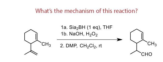 Solved What's the mechanism of this reaction? 1a. Sia BH (1 | Chegg.com