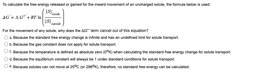 Solved To calculate the free energy released or gained for | Chegg.com