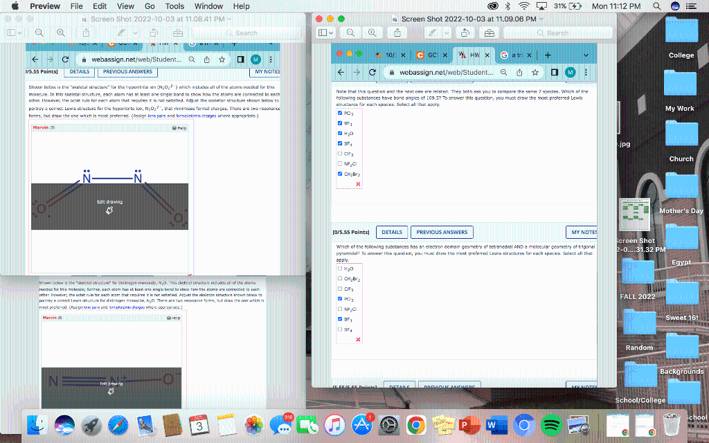 Solved 1. Shown below is the "skeletal structure" for the | Chegg.com